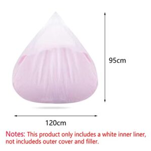 YYAOGAGNG Bean Bag Chair Inner Liner for Bean Bag Chair Cover, Stocking Inner Liner for Bean Bag Chair Cover No Filler, Bean Bag Stocking Net Inner for Filling Polystyrene Beads (L：95x120CM)