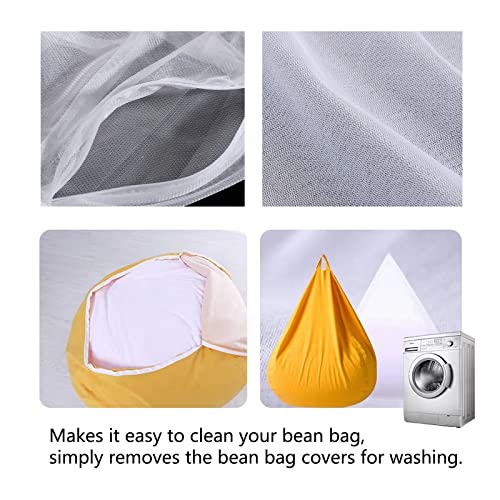 YYAOGAGNG Bean Bag Chair Inner Liner for Bean Bag Chair Cover, Stocking Inner Liner for Bean Bag Chair Cover No Filler, Bean Bag Stocking Net Inner for Filling Polystyrene Beads (L：95x120CM)