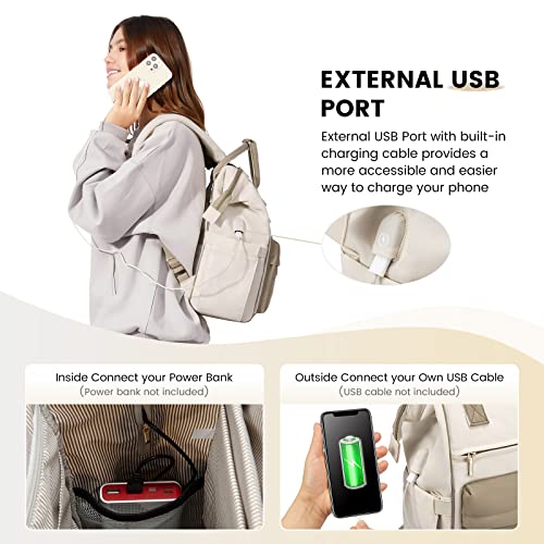 LOVEVOOK Laptop Backpack Purse for Women Waterproof Teacher Nurse Bag, 15.6 inch Work laptop Bag with USB Port, Business Travel Computer Backpack