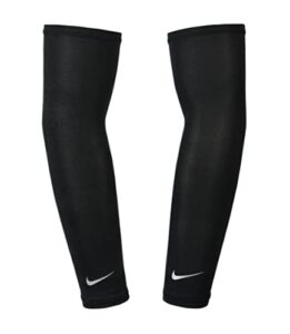 nike dri-fit uv solar arm sleeves - 1 pair - unisex - adult (black, adult s/m)