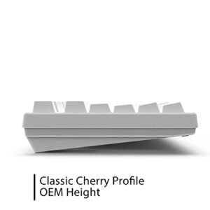 KEYMECHER PBT Custom Keycaps Compatible with Cherry MX, Kailh, Getern Switches and Clones, Cherry Profile, Doubleshot 142-Keycap Set for Mechanical Gaming Keyboard, White Snowflake