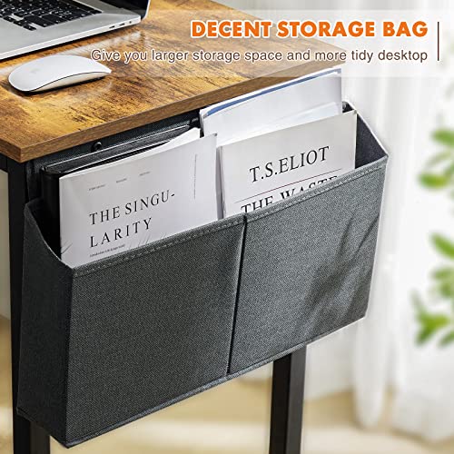 Small Computer Desk 31 Inch Small Office Desk Writing Desks Home Office Desks Small Space Desk Study Table Modern Simple Style Work Table with Storage Bag Headphone Hook Metal Frame for Home, Bedroom