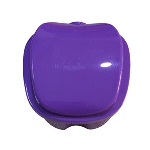 ShanLily Denture Box Denture Case Denture Cup With Strainer Denture Bath Box False Teeth Storage Box Purple Apple Shape