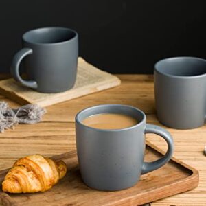 famiware Coffee Mugs Set of 4, 13oz Large Ceramic Coffee Mugs, Craft Spots Modern Coffee Mugs Set with handle for Tea Latte Cappuccino Milk Cocoa, Charcoal…