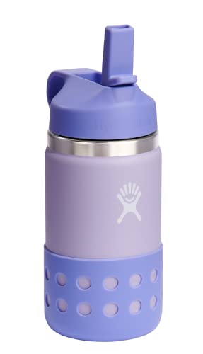 Hydro Flask 12 Oz Kids Wide Mouth Straw Cap And Boot Wisteria