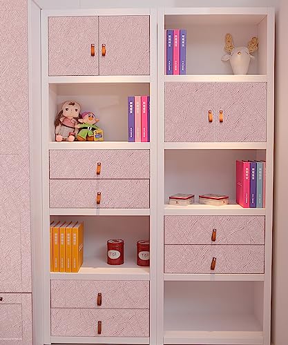 GloryTik 17.7"X78.7" Pink Wallpaper Peel and Stick Silk Textured Wallpaper Pink Contact Paper Self Adhesive Removable Wallpaper Thicken Wallpaper for Bedroom Walls Cabinet Decoration Vinyl Rolls