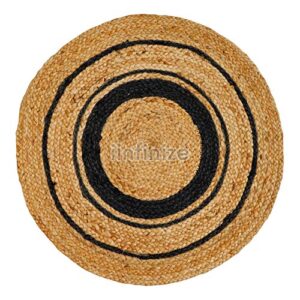 iinfinize handmade carpet floor mat door mat yoga mat natural jute mat kilim indian round carpet 24 inch handwoven door mat decorative living room carpet central room door mat