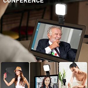 ACNCTOP 64 LED Rechargeable Selfie Light - 5 Lighting Mode Phone Ring Light Mini Portable Clip on Fill Lights for iPhone, Cell Phone, Laptop, TikTok, Selfie, Video Conference, Camera