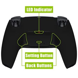 eXtremeRate Black Back Paddles Programable Rise Remap Kit for PS5 Controller BDM-030, Upgrade Board & Redesigned Back Shell & Back Buttons Attachment for PS5 Controller - Controller NOT Included