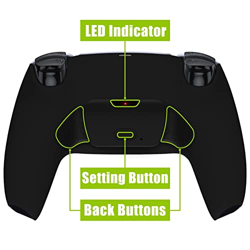 eXtremeRate Black Back Paddles Programable Rise Remap Kit for PS5 Controller BDM-030, Upgrade Board & Redesigned Back Shell & Back Buttons Attachment for PS5 Controller - Controller NOT Included