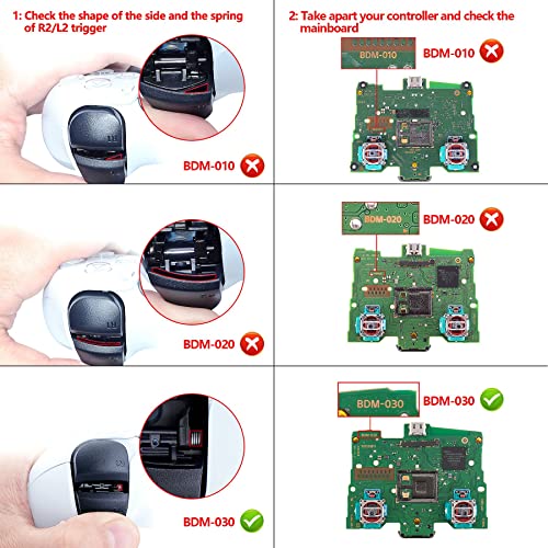 eXtremeRate Black Back Paddles Programable Rise Remap Kit for PS5 Controller BDM-030, Upgrade Board & Redesigned Back Shell & Back Buttons Attachment for PS5 Controller - Controller NOT Included