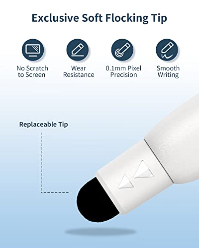 Metapen X1 Universal Stylus Pen for Touch Screens, 2-1 Retractable Pointer & Stylus with Special Flocking Tip, High Precision & Soft, Stylus Pen for iPad/iPhone/Android/Tablets/Samsung/HP/Kindle