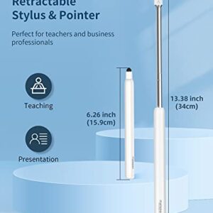 Metapen X1 Universal Stylus Pen for Touch Screens, 2-1 Retractable Pointer & Stylus with Special Flocking Tip, High Precision & Soft, Stylus Pen for iPad/iPhone/Android/Tablets/Samsung/HP/Kindle