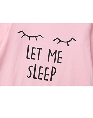 SrffbreMeOly Big Girls Cute Nightgown Long Sleeve Cotton Nightdress Loose Sleepwear Teens Size 10-18Years