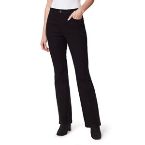 gloria vanderbilt women's amanda high rise boot cut jean, black rinse