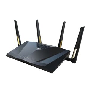 asus rt-ax88u pro (ax6000) dual band wifi 6 extendable gaming router, dual 2.5g ports, asus rangeboost plus, port forwarding, subscription-free network security, instant guard, vpn, aimesh compatible