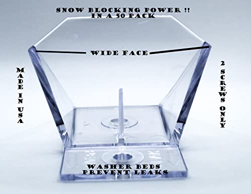 50 Snow Claw FB (Flat Bottom) with Sealing Gasket,100 Ruspert Screws, Free Hex bit !! Snow Guard,Ice Guard, Snow Guard for Metal Roofing