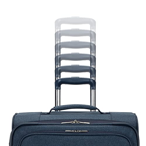 AMERICAN TOURISTER Whim Softside Expandable Luggage, Navy Blue, Medium Spinner