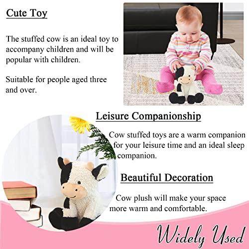 zhidiloveyou 9" Cow Stuffed Animals Plush Soft Stuffed Cow Toy for Kids Girls Boys