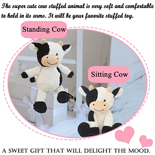 zhidiloveyou 9" Cow Stuffed Animals Plush Soft Stuffed Cow Toy for Kids Girls Boys