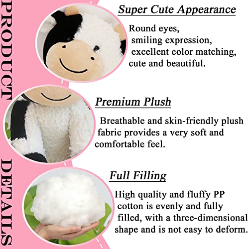 zhidiloveyou 9" Cow Stuffed Animals Plush Soft Stuffed Cow Toy for Kids Girls Boys