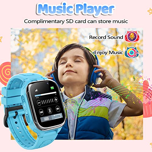 Smart Watch for Kids Age 3-12, 24 Puzzle Games Dual Camera HD Touch Screen Kids Watch, Smartwatch with Video&Music Player Pedometer Alarm Clock 12/24 hr Children Educational Toys for Boys Girls