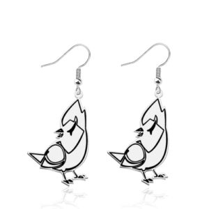 the owl home palisman earring the owl home movie fans gift red cardinal earring red cardinal gift (red cardinal earring)