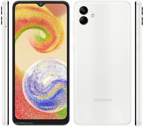 SAMSUNG Galaxy A04 4G LTE (64GB + 4GB) Unlocked Worldwide (Only T-Mobile/Mint/Metro USA Market) 6.5" 50MP Dual Camera + (w/Fast Car Charger) (White)