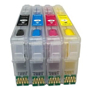 Conversion Sublimation Ink Cartridges with Single-use Chip for Epson 822XL 822 XL Fit for Workforce pro WF-3820 WF-4820 Wf-4830 Wf-4833 Wf-4834 Printer