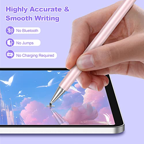 Stylus Pens for Touch Screens, High Precision 2-in-1 Disc Stylus Pen for iPad Compatible with iPhone/iPad/Android/Tablets and All Capacitive Touch Screens