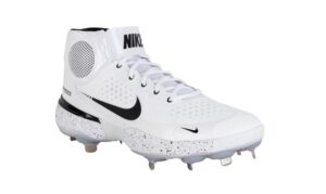 nike alpha huarache elite 3 mid cv3550-105 white-black men's metal baseball cleats 7 us