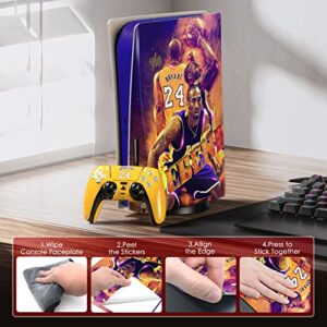 TESSGO PS 5 Skin Disc Edition Anime Console and Controller Vinyl Sticker, Durable, Scratch Resistant, Bubble-Free, Precisely Line Up, Compatible with Play-Station 5