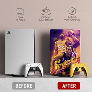 TESSGO PS 5 Skin Disc Edition Anime Console and Controller Vinyl Sticker, Durable, Scratch Resistant, Bubble-Free, Precisely Line Up, Compatible with Play-Station 5