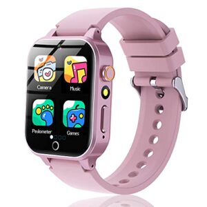 awehiru kids smart watch girls boys - smart watch for kids games watch with 26 games music player hdcamera pedometer alarm video flashlight birthday gifts for kids 3-12 years old