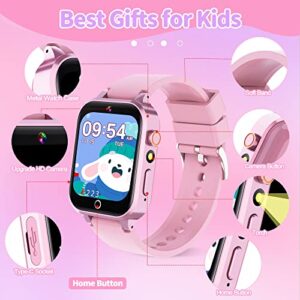 AWEHIRU Kids Smart Watch Girls Boys - Smart Watch for Kids Games Watch with 26 Games Music Player HDCamera Pedometer Alarm Video Flashlight Birthday Gifts for Kids 3-12 Years Old