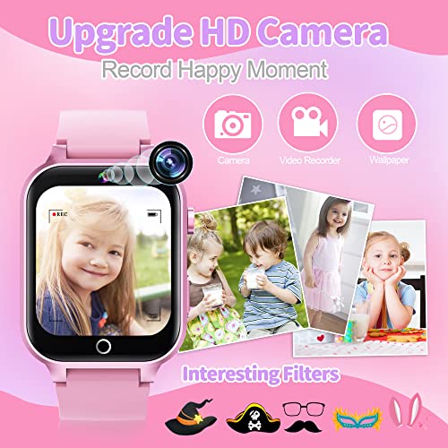 AWEHIRU Kids Smart Watch Girls Boys - Smart Watch for Kids Games Watch with 26 Games Music Player HDCamera Pedometer Alarm Video Flashlight Birthday Gifts for Kids 3-12 Years Old