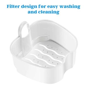 Denture Case Denture Cup Holder Storage Soak Container with Strainer Basket for Travel Cleaning 2 Pack