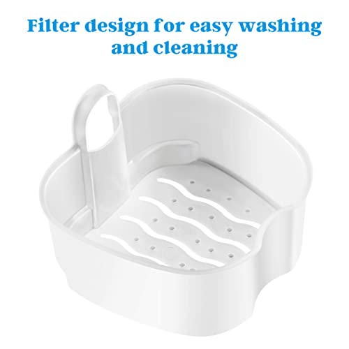 Denture Case Denture Cup Holder Storage Soak Container with Strainer Basket for Travel Cleaning 2 Pack