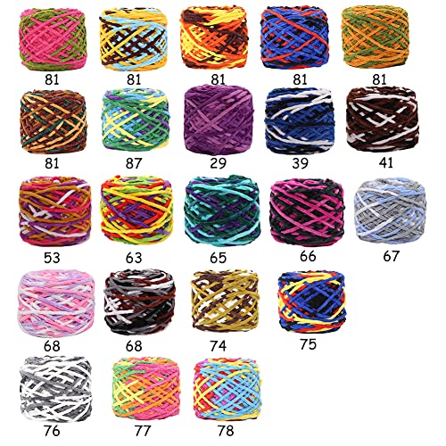 Knitted Yarn Skeins Chenille Yarn Single Ply Crocheting Skeins 165G Crochet Yarn Velvet Chenille Blanket Yarn for Crocheting and Knitting, Soft Fluffy Chenille Yarns for Sweater Scarf Handcrafting