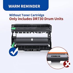 DR730 Drum Unit Brother DR730 Replacement for Brother Drum DR730 DR-730 to Compatible with MFC-L2750DW HL-L2370DW MFC-L2710DW HL-L2350DW DCP-L2550DW Printer (2 Black, Not Toner)