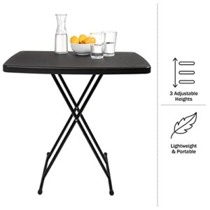 Everyday Home, Black Adjustable Folding Table