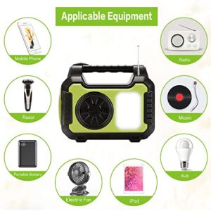 Solar Generators for Home Use,Portable Power Station with Solar Panel for Emergency Power Supply,Solar Powered Generator for camping,4 Sets LED Light (Green&Black)