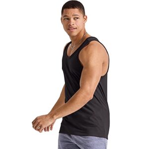 Hanes Originals Tri-Blend Top, Lightweight Men, Sleeveless Tank Shirt, Black