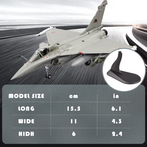 HANGHANG 1/100 Dassault Rafale Fighter Plane Model Metal Aircraft Model Military Airplane Model Diecast Plane Model for Collection or Gift