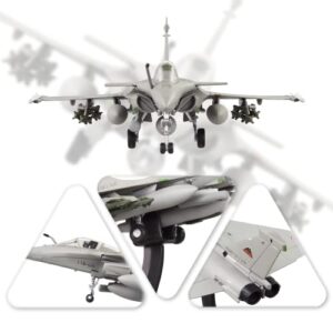 HANGHANG 1/100 Dassault Rafale Fighter Plane Model Metal Aircraft Model Military Airplane Model Diecast Plane Model for Collection or Gift