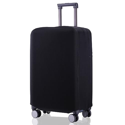 RainVillage Travel Luggage Cover Suitcase Protector Scratch-Resistant Fit 19-31 Inch Suitcase, Not Included Suitcase (Black, 2XL(30-31inch))