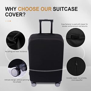 RainVillage Travel Luggage Cover Suitcase Protector Scratch-Resistant Fit 19-31 Inch Suitcase, Not Included Suitcase (Black, 2XL(30-31inch))