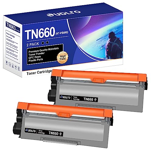 SUDLTO TN660 Toner Cartridge Brother Printer Replacement for Brother TN660 TN-660 TN630 TN-630 NT-PB660 to Compatible with HL-L2300D HL-L2380DW HL-L2320D DCP-L2540DW HL-L2340DW HL-L2360DW (2 Black)