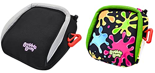 Bubble Bum Inflatable Booster Seat for Car, Travel Car Seat for Kids 40-100 lbs - Portable Booster Seats for Car - Backless, Foldable & Narrow Slim Fit - Perfect for 4-11yrs Old