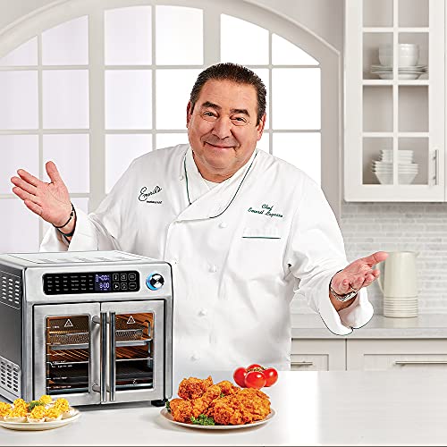 Emeril Lagasse 26 QT Extra Large Air Fryer, Convection Toaster Oven with French Doors, Stainless Steel (Renewed)